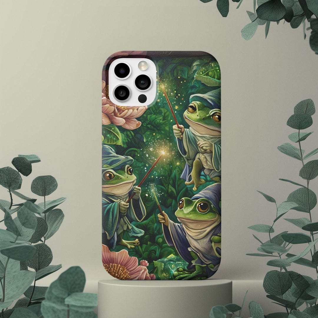 Frog Wizard Phone Case, Whimsical Frog Cover, Fantasy Phone Protector ...