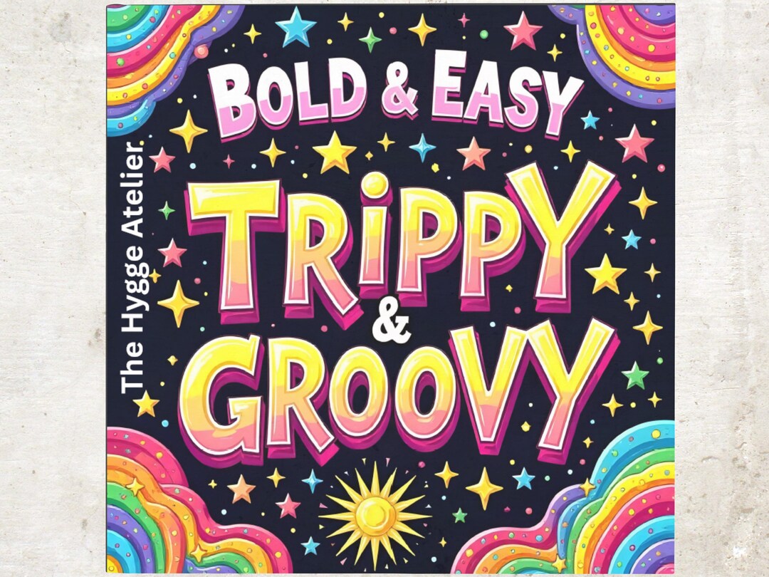 Bold & Easy - Trippy and Groovy Coloring Book for Stress Relief – 50 ...
