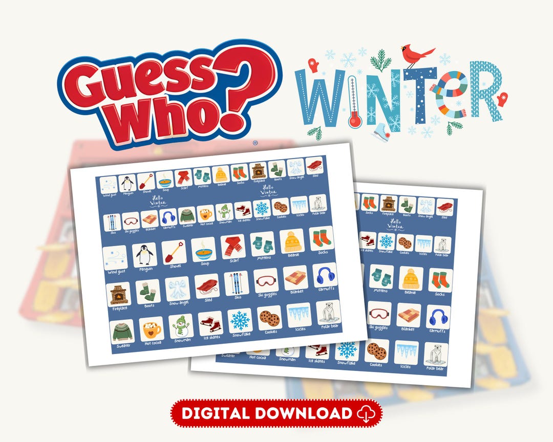 Guess Who Winter Themed Game | 24 Images | Guess Who 2.0 | Kids ...