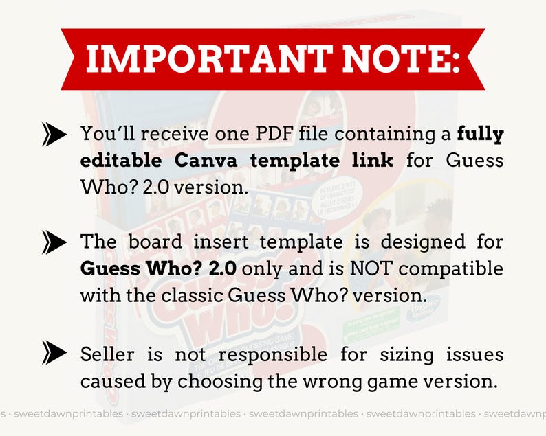 Guess Who Template | Custom Guess Who 2.0 | Canva Template | Guess Who ...