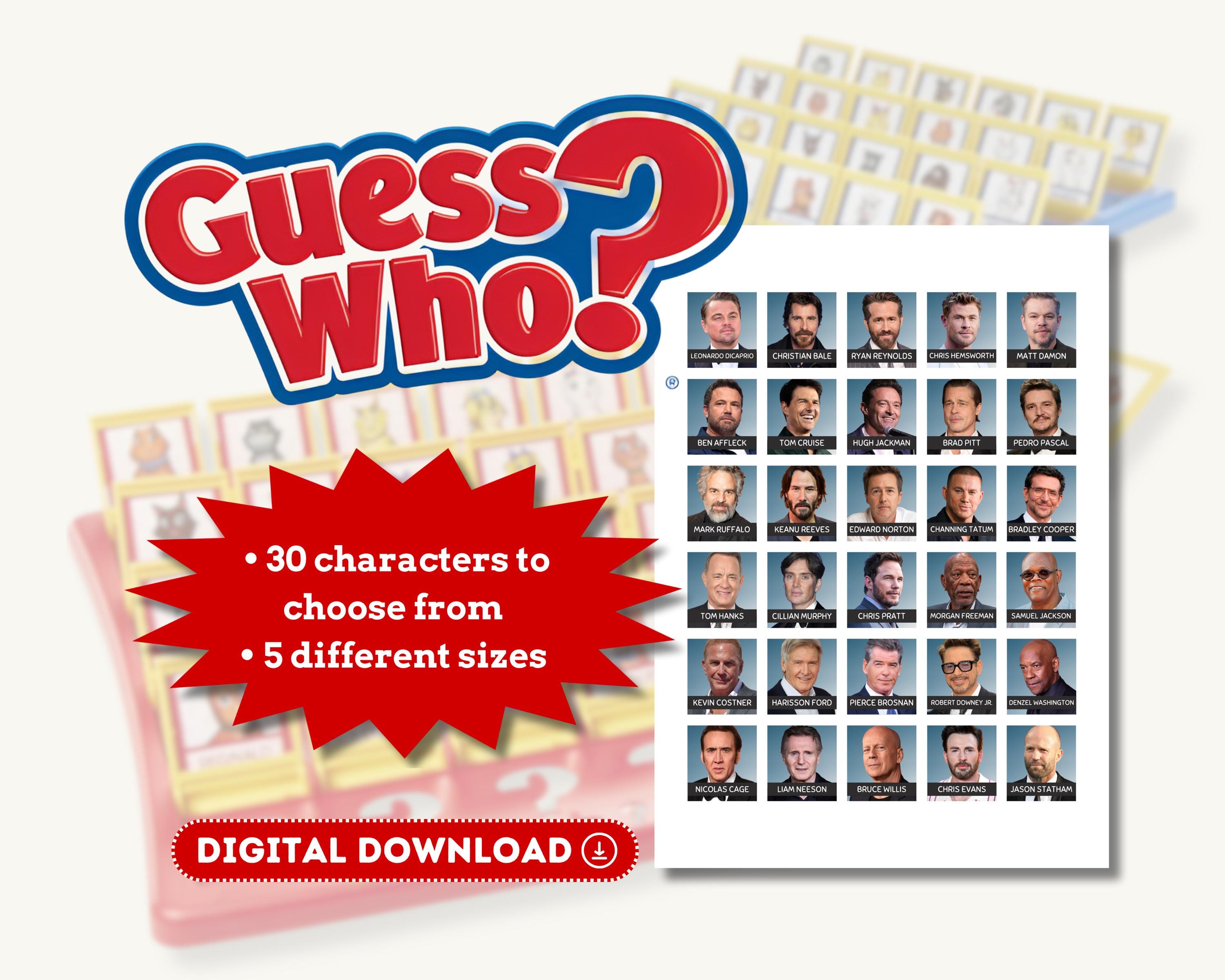 Guess Who Hollywood Movie Actors Edition | Famous Male Celebrities | 30 ...