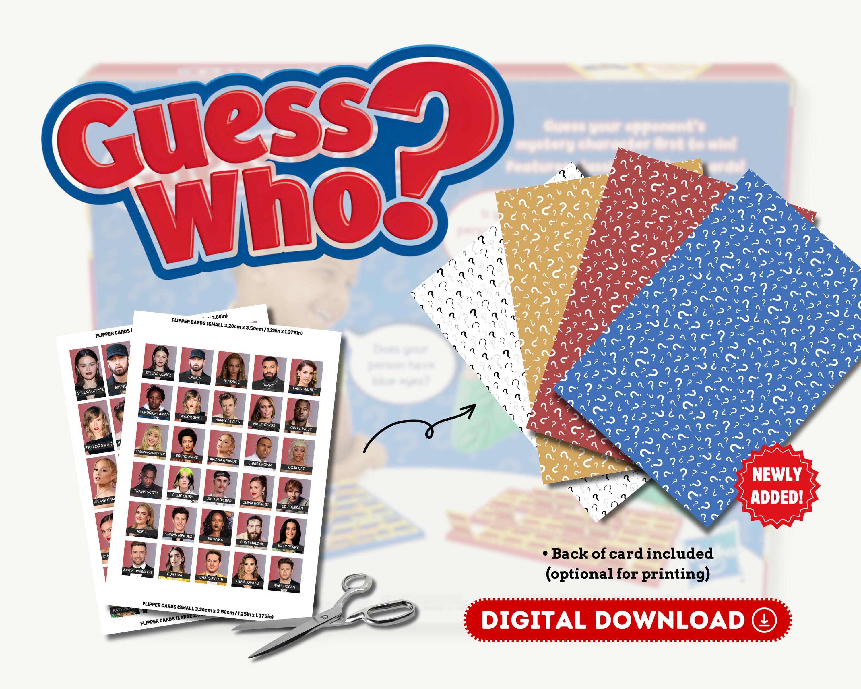 Guess Who Hollywood Pop Music Icons Edition | Famous Music Artists | 30 ...