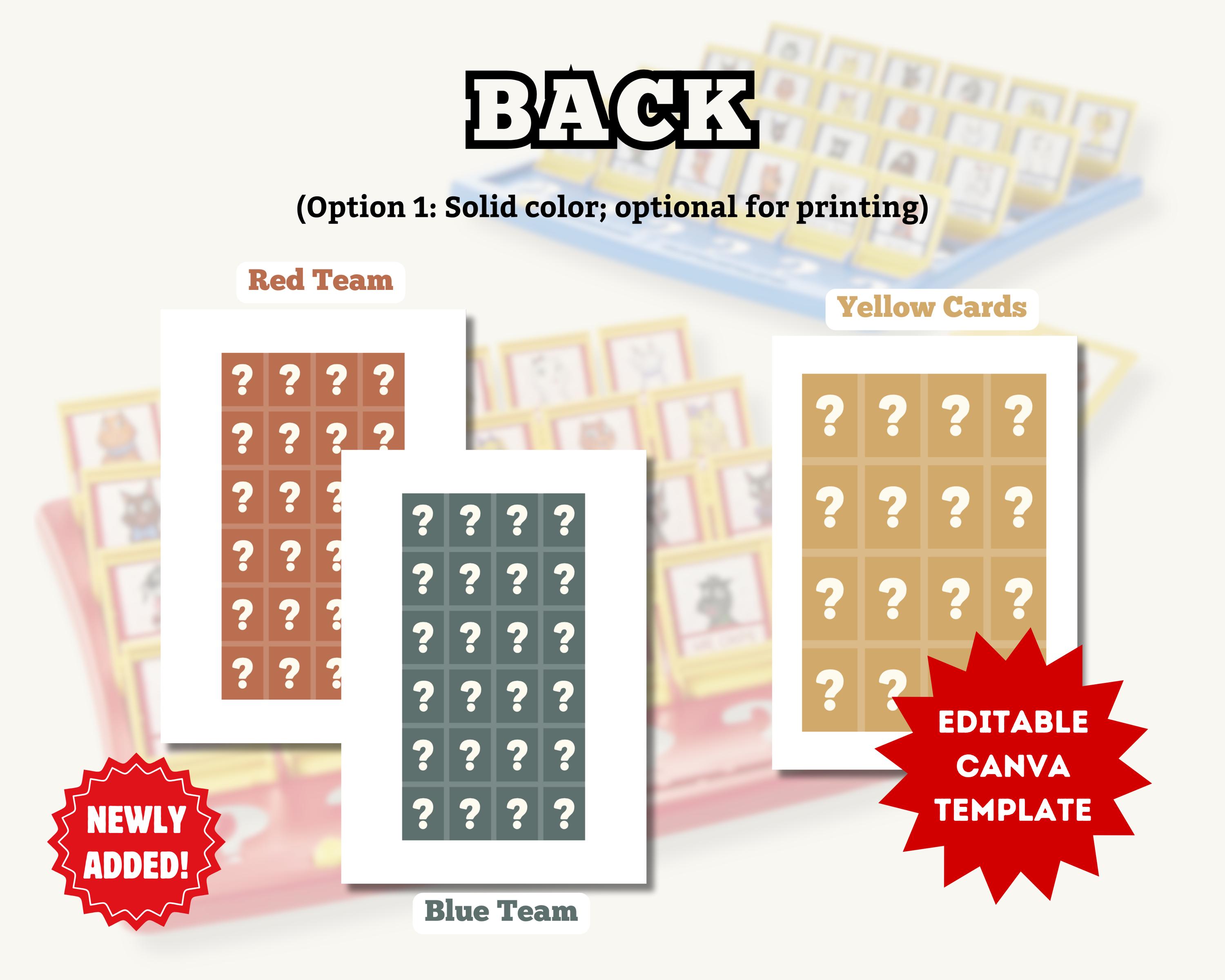 Guess Who Canva Template | Customizable Guess Who Cards | Make Your Own ...