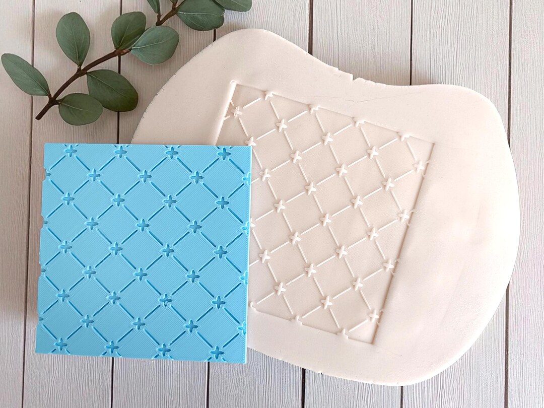 Diamond Lattice Fondant Texture Mat – Embossing Plate for Cookies ...