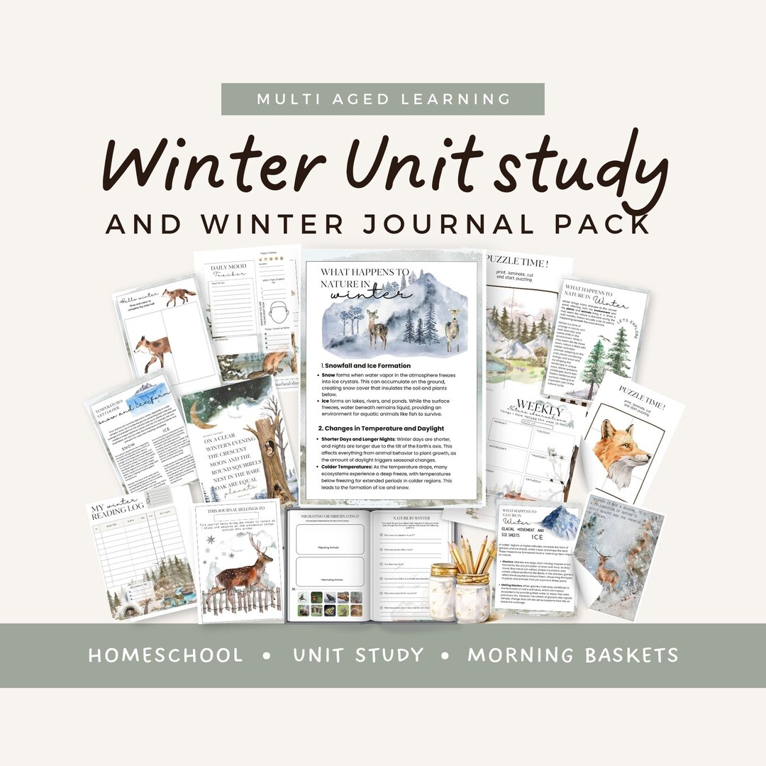 Winter Unit Study, Winter Activity Sheets Kindergarten, Winter ...