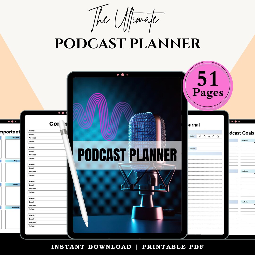 Podcast Planner Printable | Episode Planning & Content Organizer PDF - Etsy