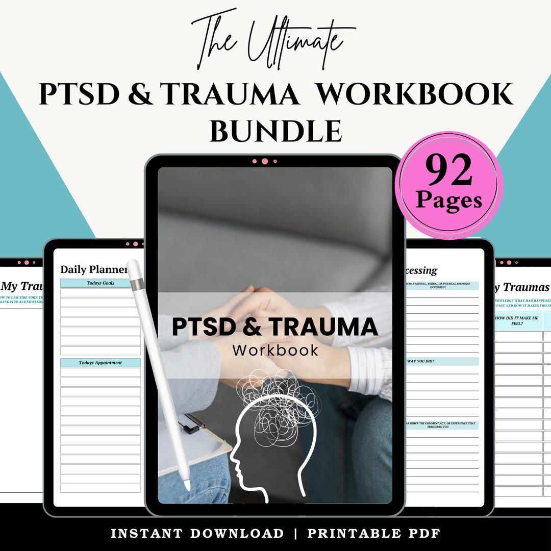 PTSD & Trauma Workbook Printable | Mental Health Healing Journal PDF ...