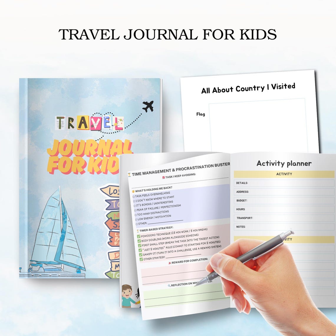 Travel Journal for Kids Printable | Vacation Activity Book | Kids ...
