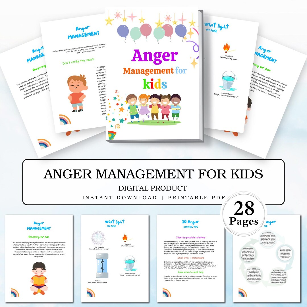 Anger Management for Kids Printable | Kids Anger Control Journal ...