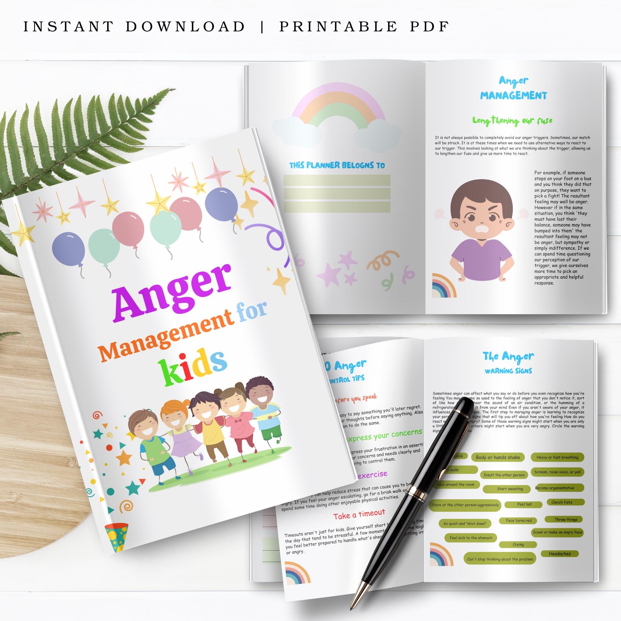 Anger Management for Kids Printable | Kids Anger Control Journal ...