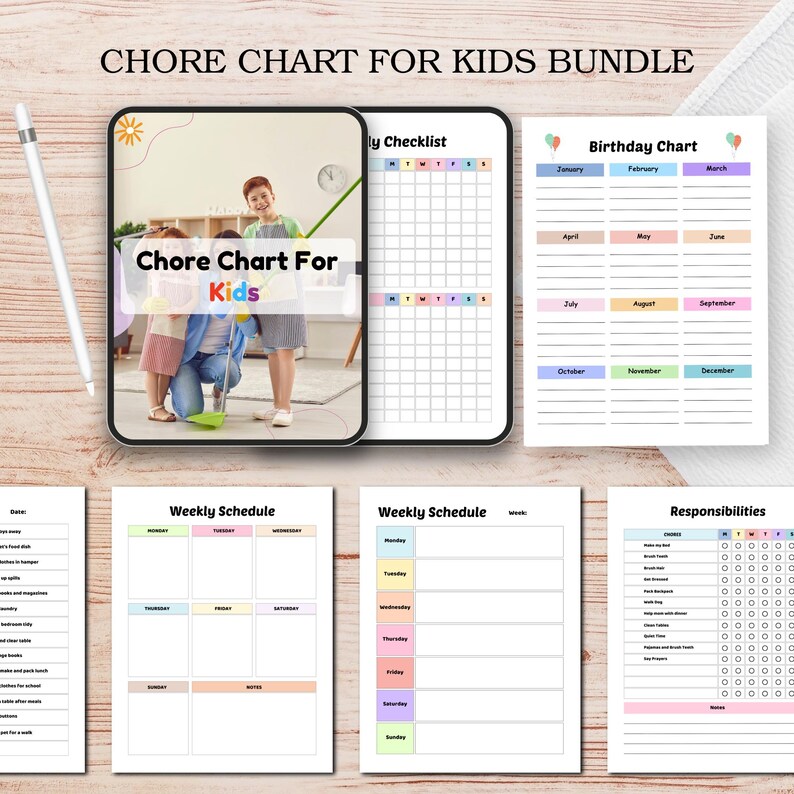 Chore Chart for Kids Printable | Reward Chart PDF | Daily ...