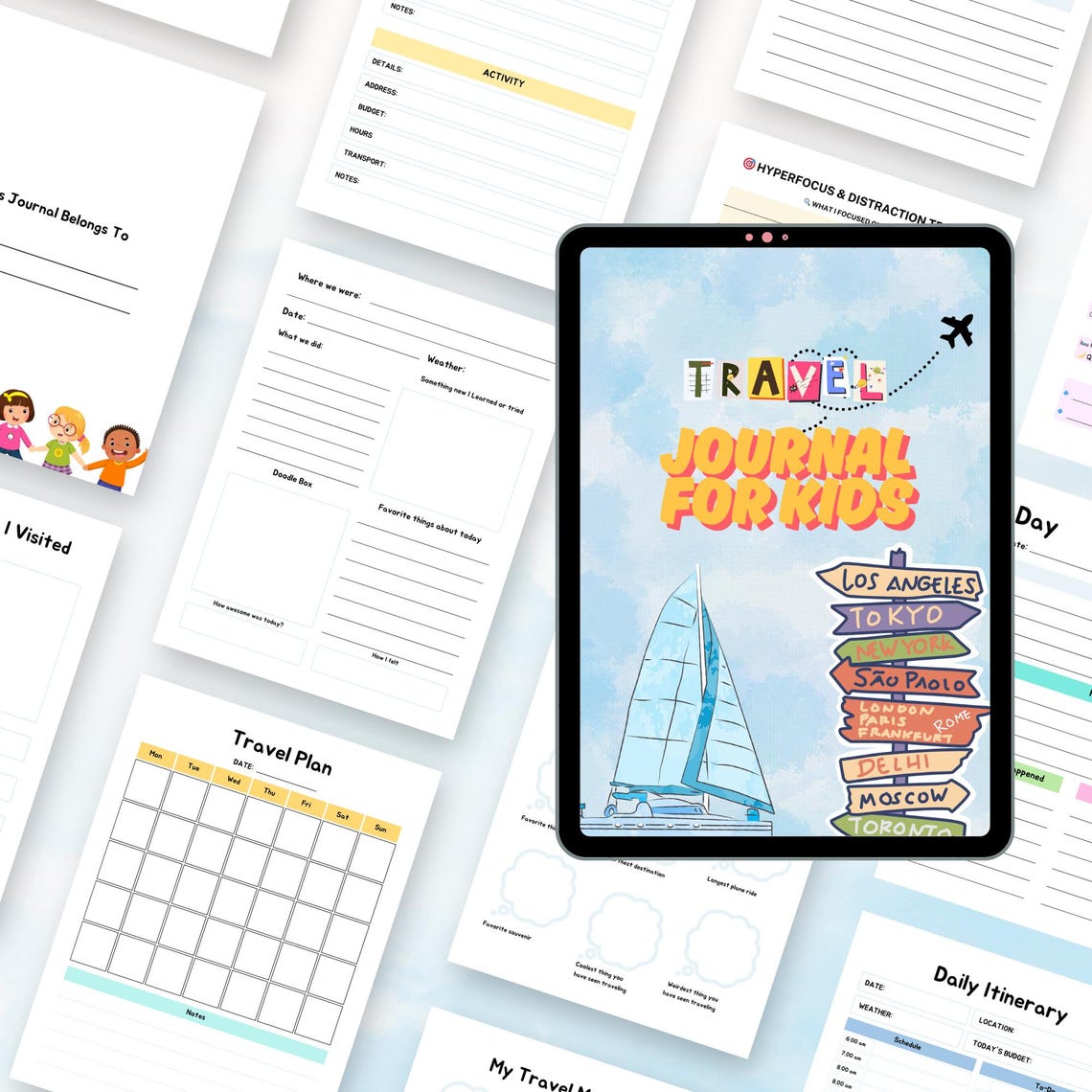 Travel Journal for Kids Printable | Vacation Activity Book | Kids ...