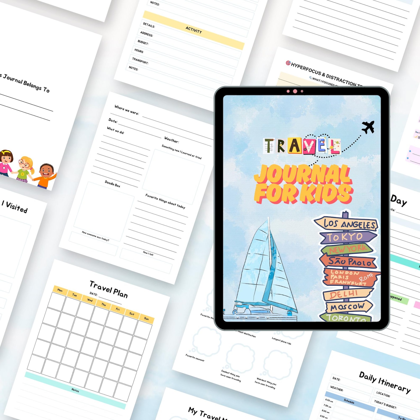Travel Journal for Kids Printable | Vacation Activity Book | Kids ...