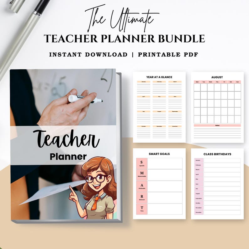 Teacher Planner Bundle Printable | Lesson Plan Template & Class ...