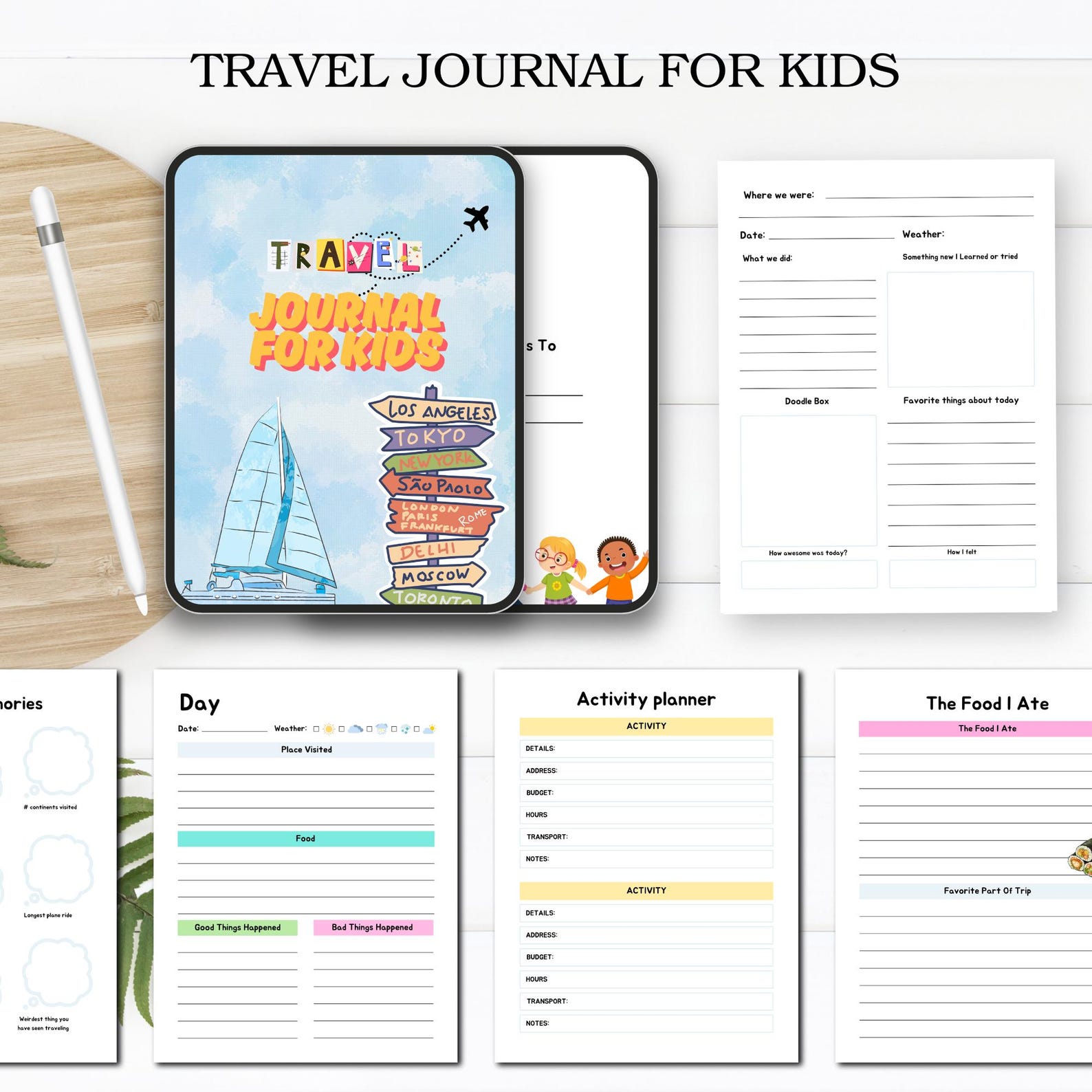 Travel Journal for Kids Printable | Vacation Activity Book | Kids ...