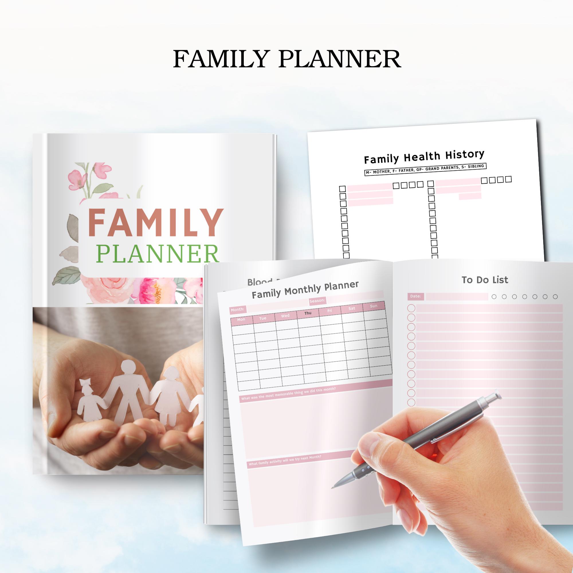 Family Planner Printable | Weekly Family Organizer | Household Schedule ...