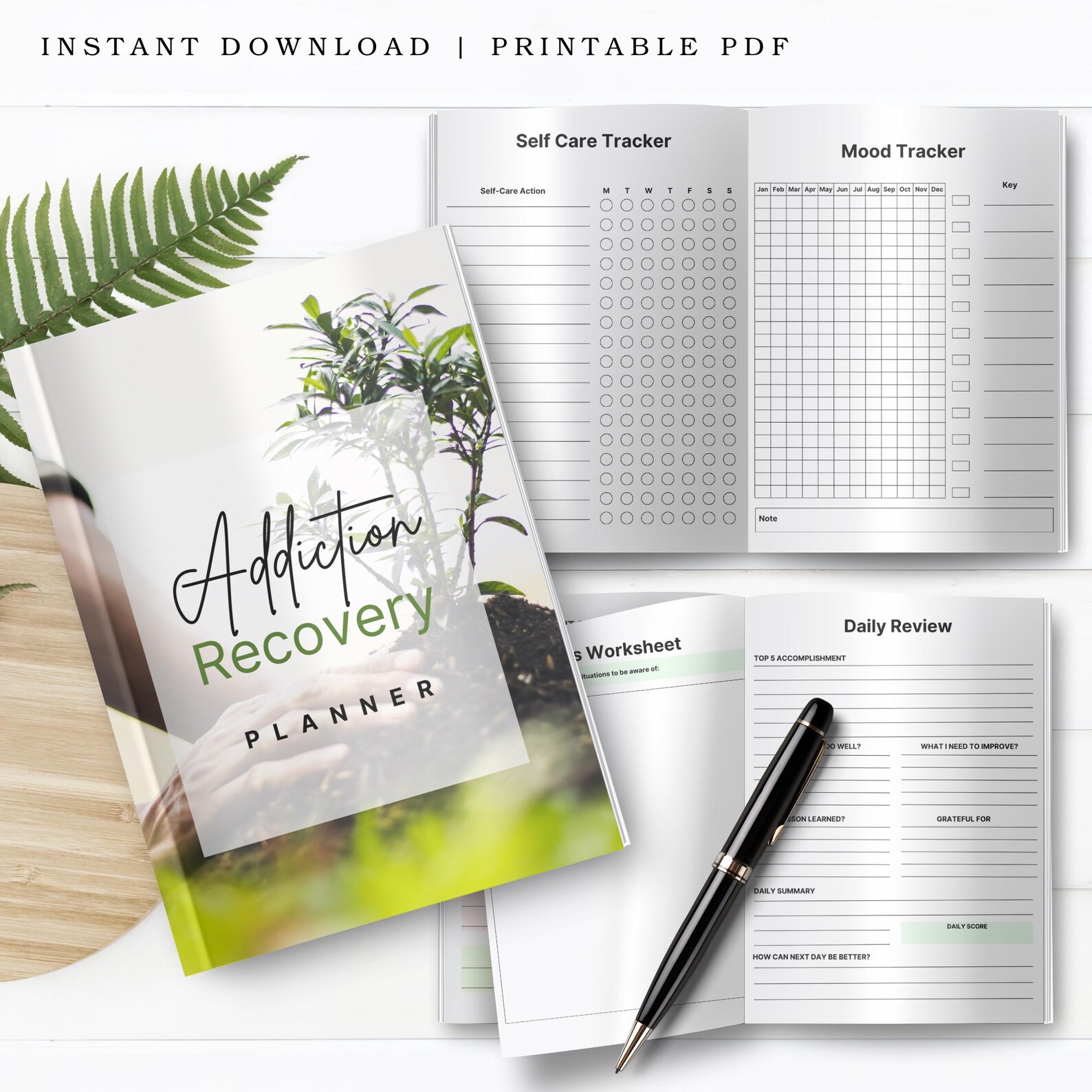 Addiction Recovery Planner Printable | Recovery Journal, Sobriety ...