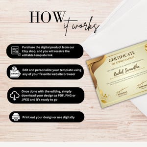 Editable Certificate of Appreciation Template Canva | Printable Award ...