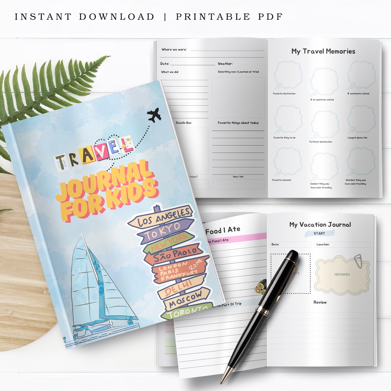 Travel Journal for Kids Printable | Vacation Activity Book | Kids ...