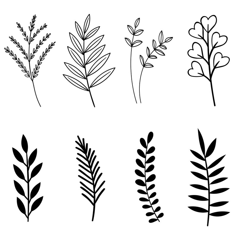 Leaf SVG Bundle | Botanical Leaf SVG Cut Files for Cricut Silhouette ...