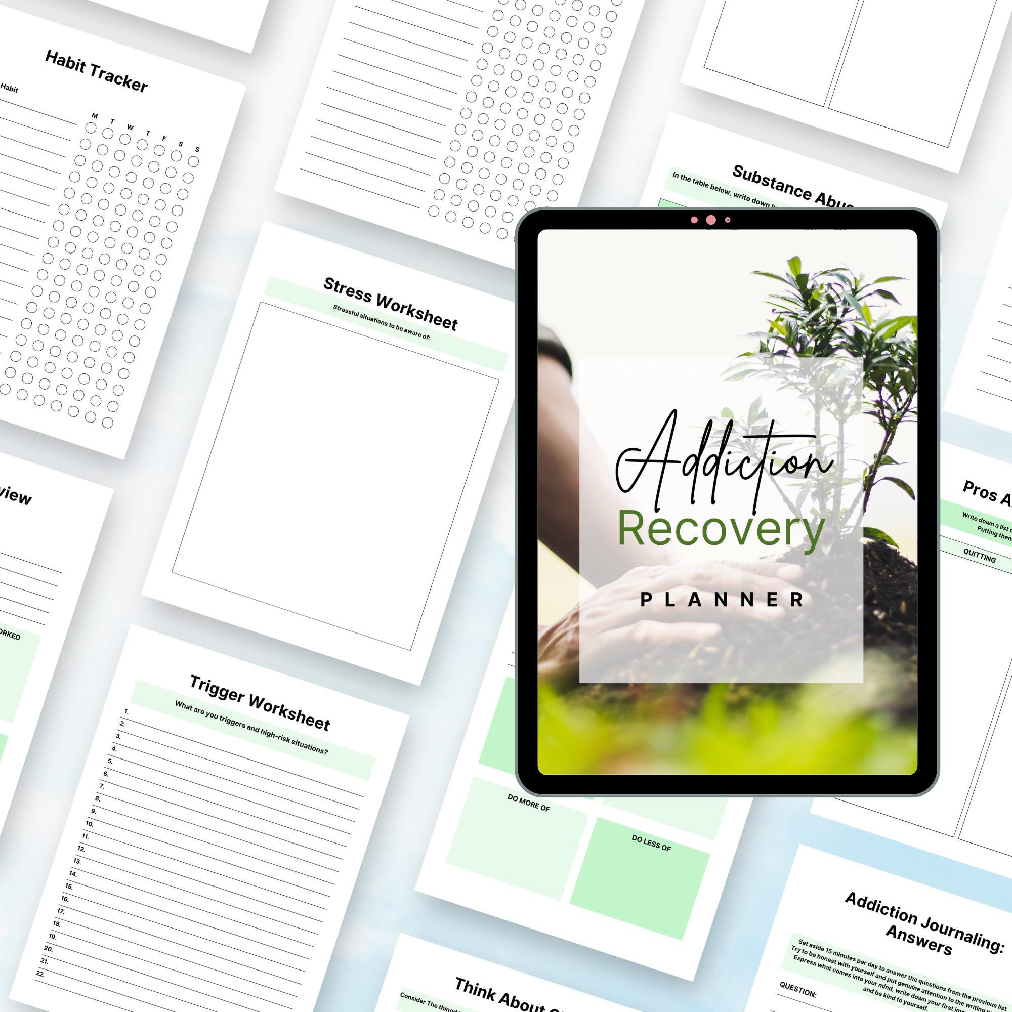 Addiction Recovery Planner Printable | Recovery Journal, Sobriety ...