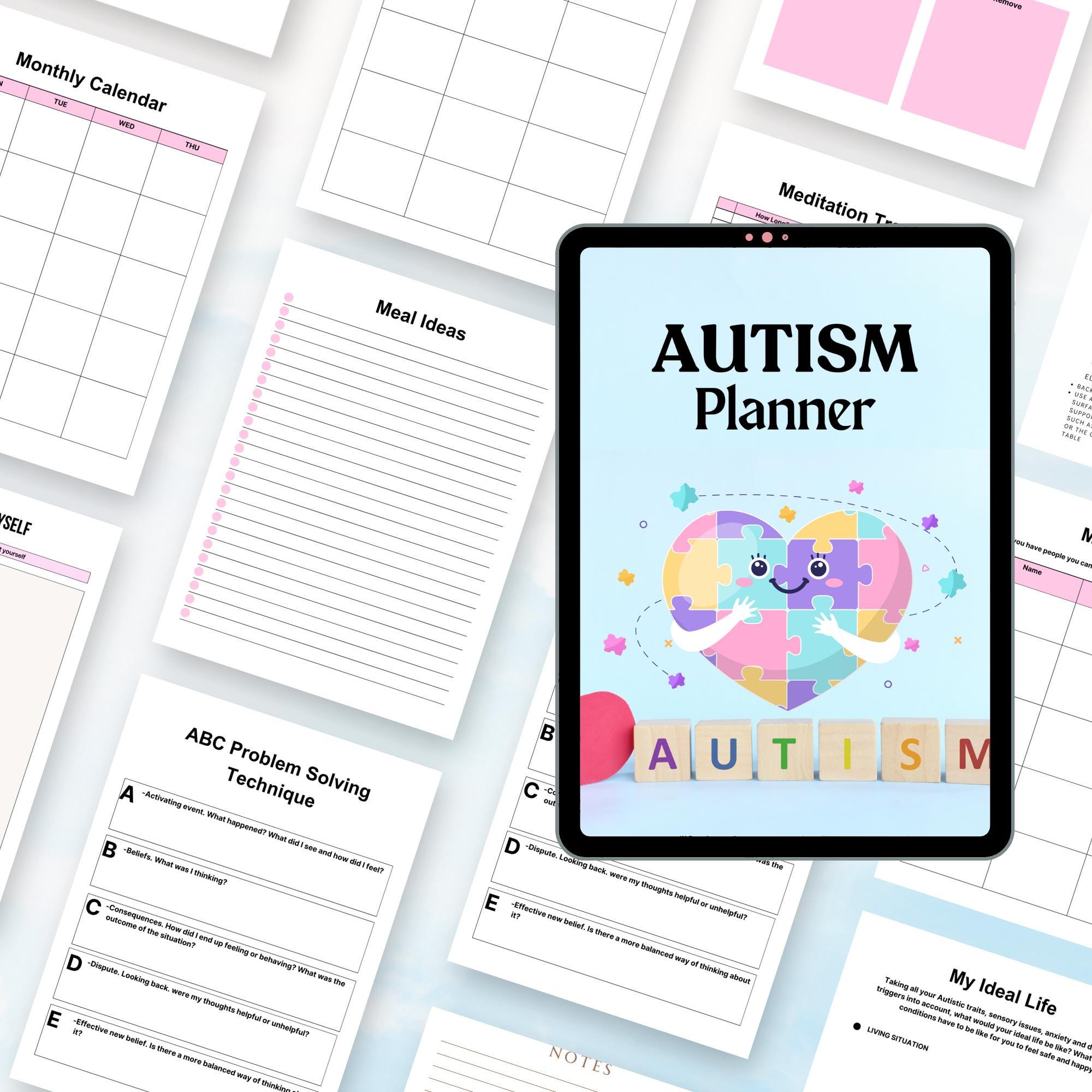 Autism Planner Printable | Daily Routine & Behavior Tracker | Special ...