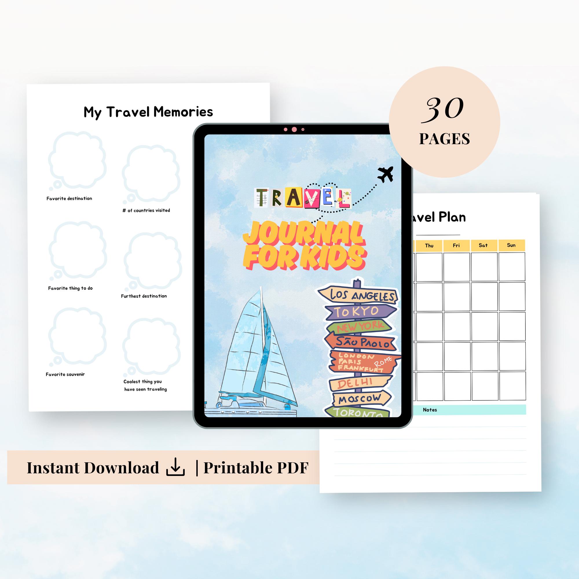 Travel Journal for Kids Printable | Vacation Activity Book | Kids ...