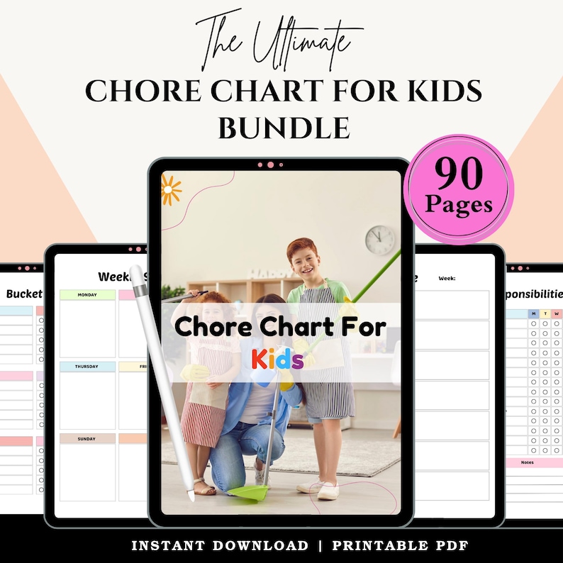 Chore Chart for Kids Printable | Reward Chart PDF | Daily ...