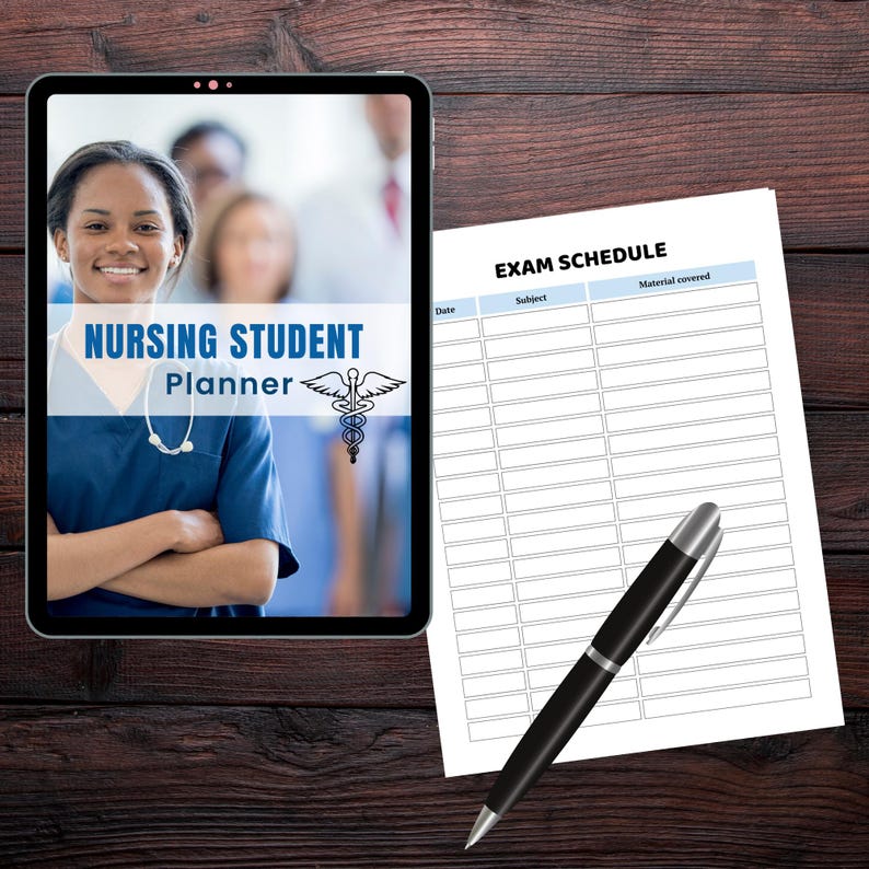 Nursing Student Planner Bundle Printable | Study Schedule & Clinical ...