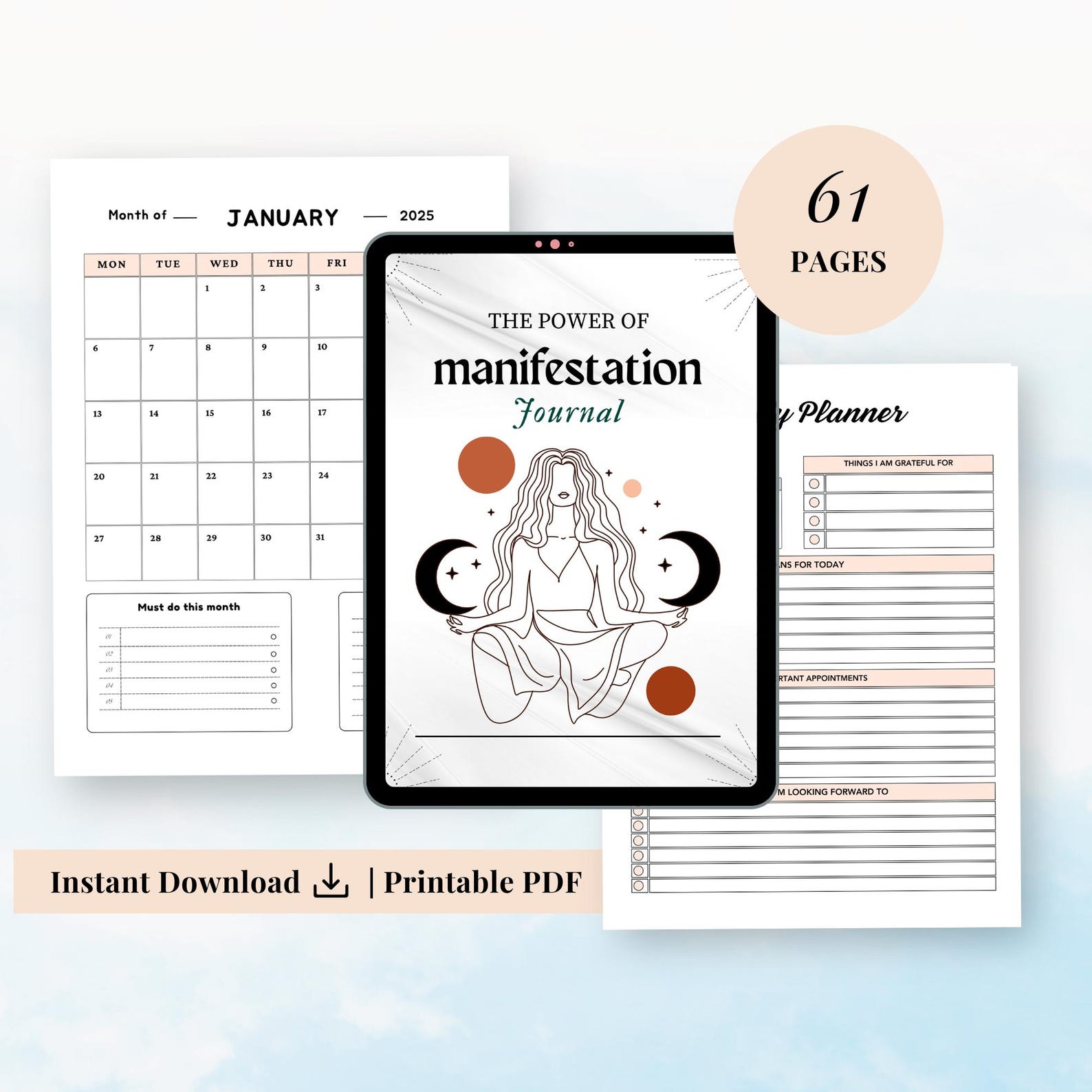 Manifestation Journal Printable: Law of Attraction Planner (PDF ...