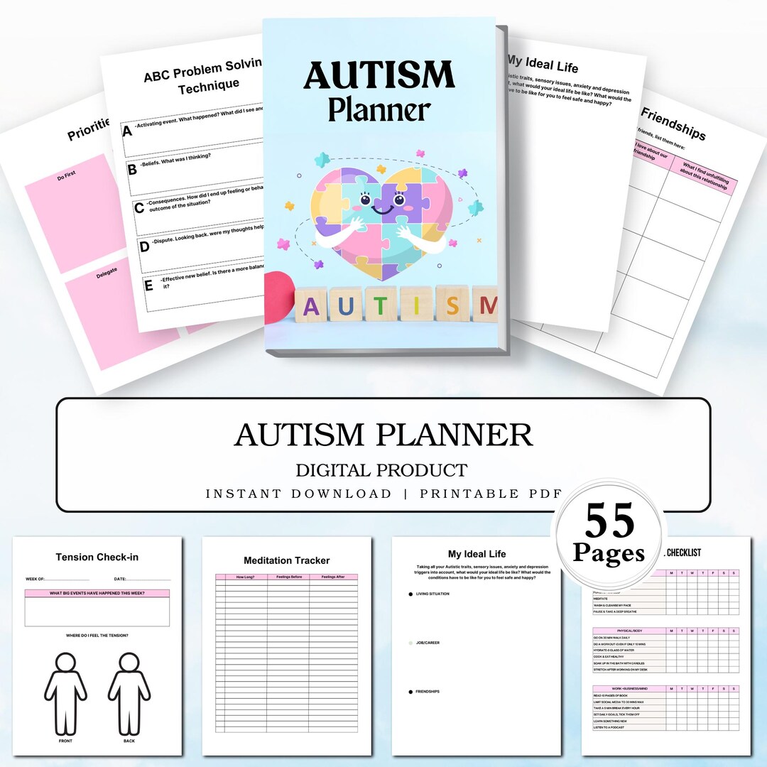 Autism Planner Printable | Daily Routine & Behavior Tracker | Special ...
