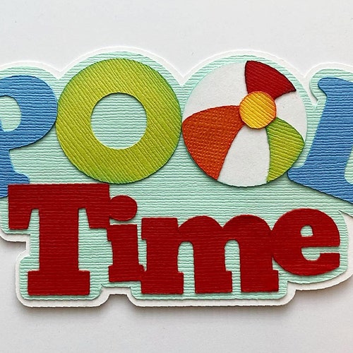 POOL FUN Title SUMMER Boy Girl Paper Piecing 3D Die Cut for - Etsy