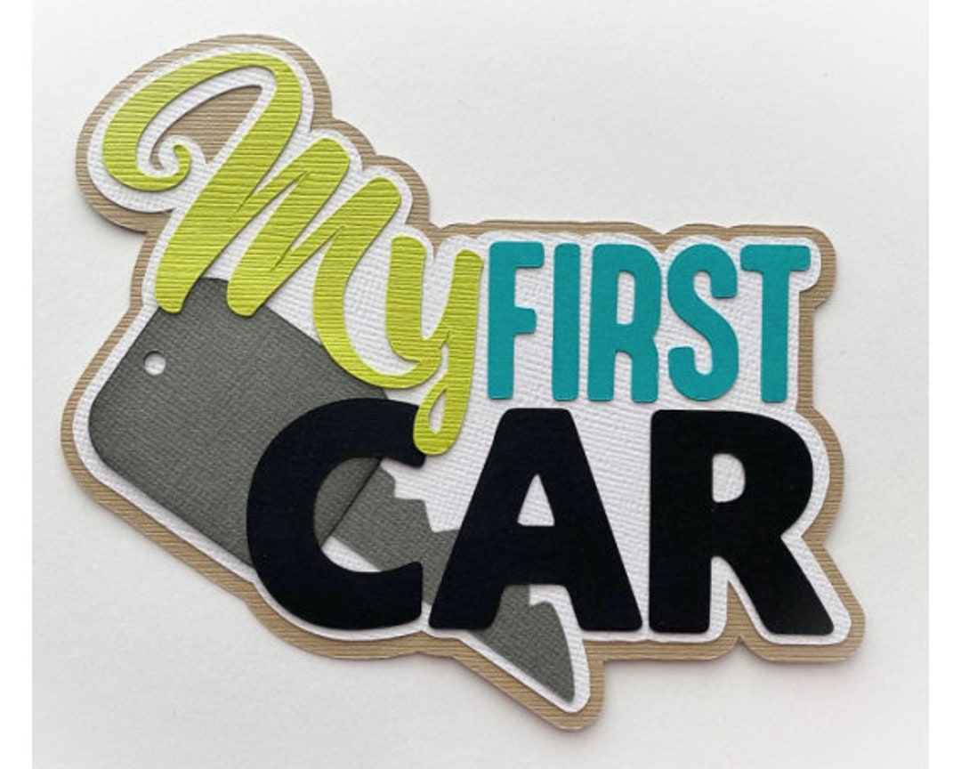 First Car Scrapbook Title, My First Car Title, Driving Theme Premade ...