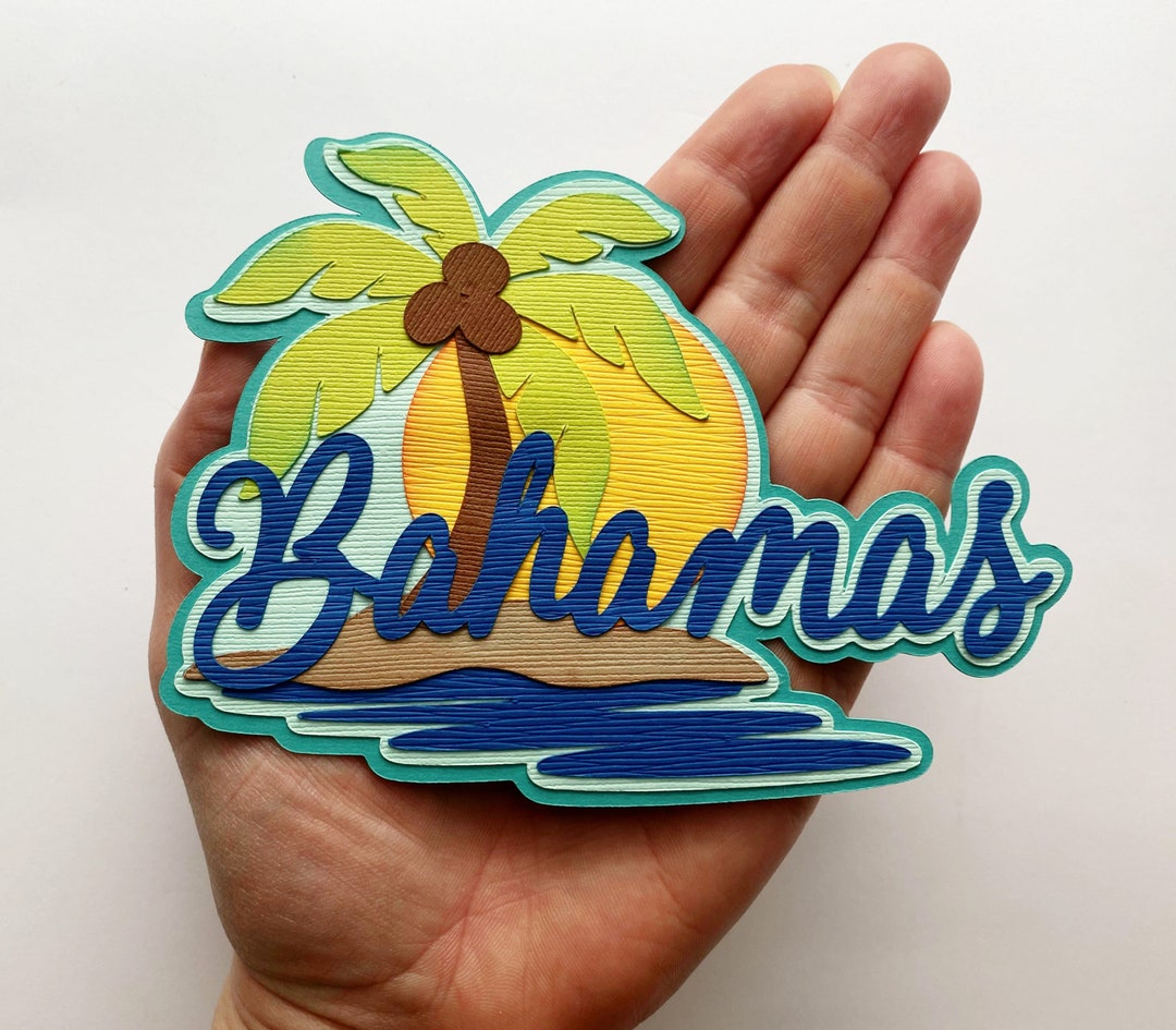 Bahamas Title Scrapbook Embellishment, Beach Vacation Theme. A Premade ...