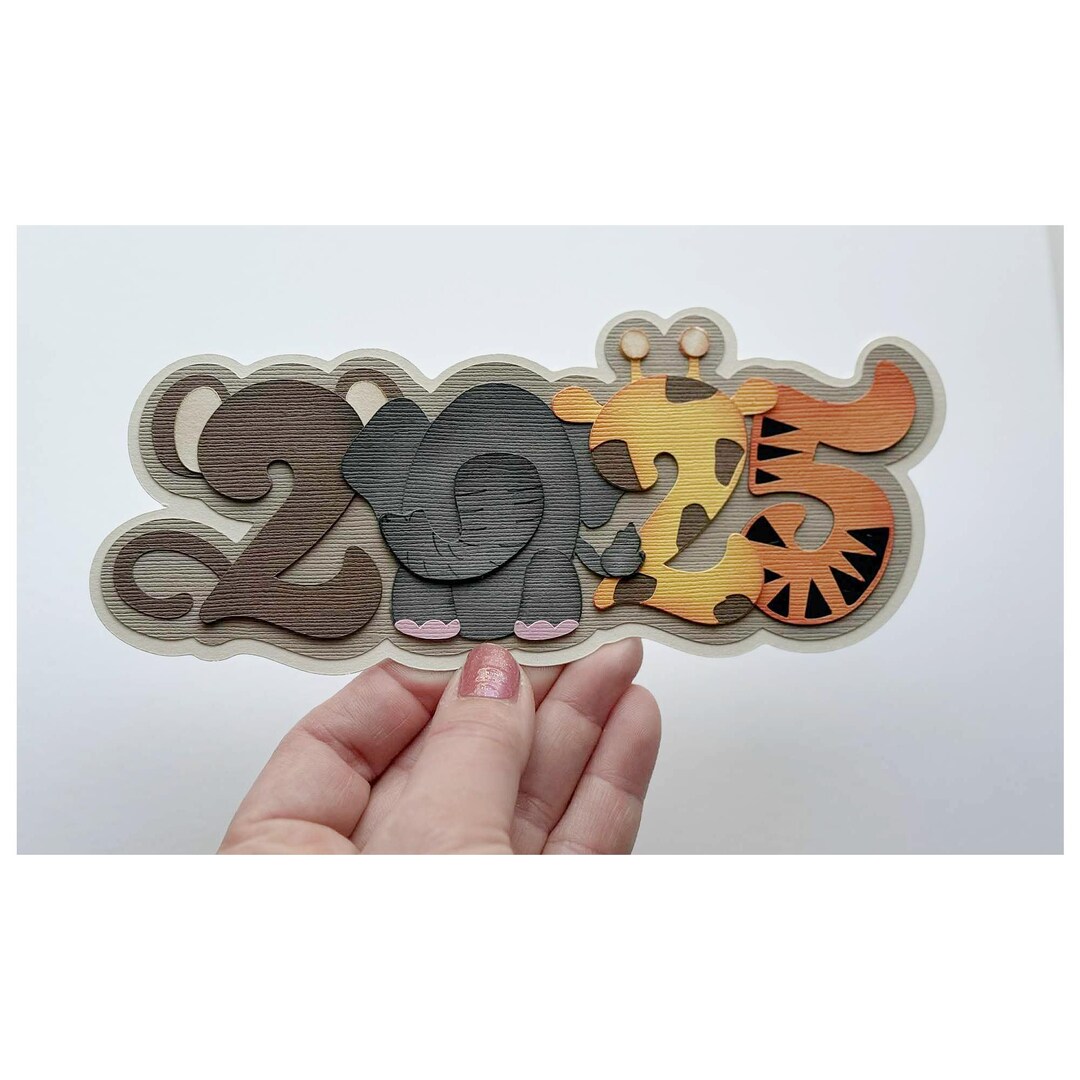 Zoo Scrapbook Embellishment: Handmade Paper Piecing - My Tear Bears - Etsy