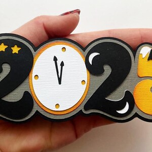 2025 New Year Embellishment Scrapbook Title 2025 Theme, a Premade Paper ...