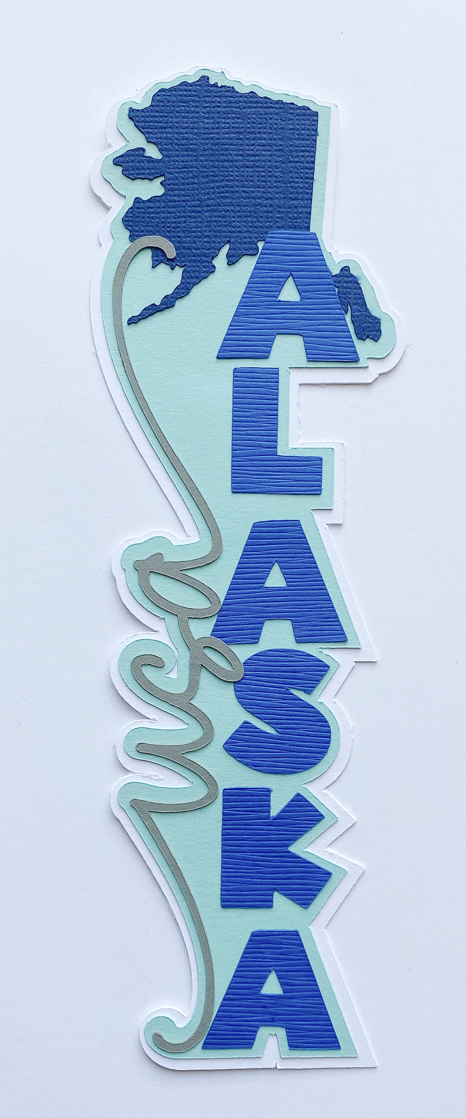 Alaska Scrapbook Title Vertical Orientation Slimline , USA State Theme ...