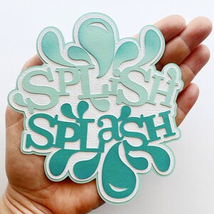 Swim Scrapbook Title Splish Splash. A Premade Paper Piecing for ...