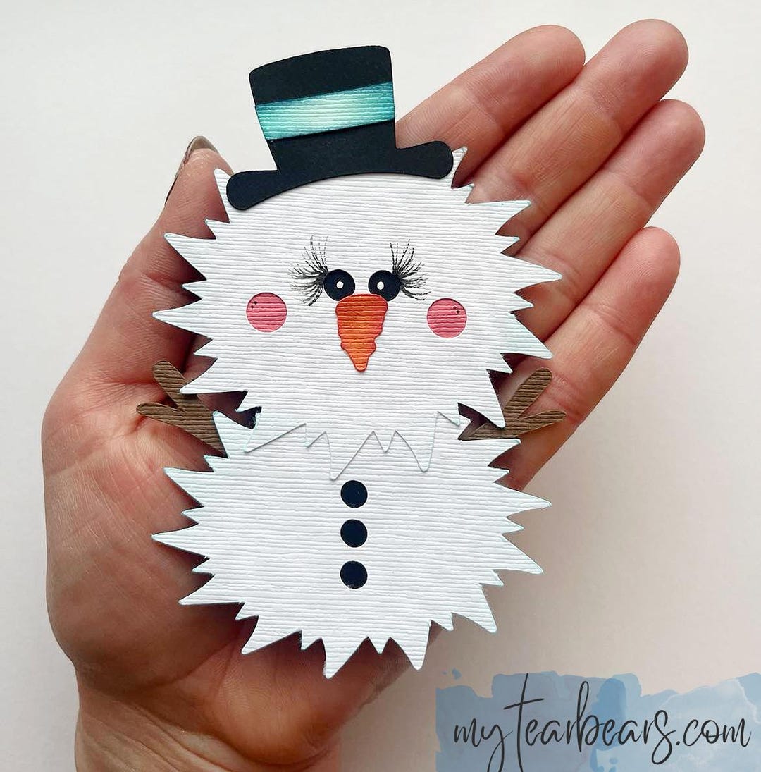 Frazzled Snowman Scrapbook Christmas Embellishment, Made to Order Paper ...
