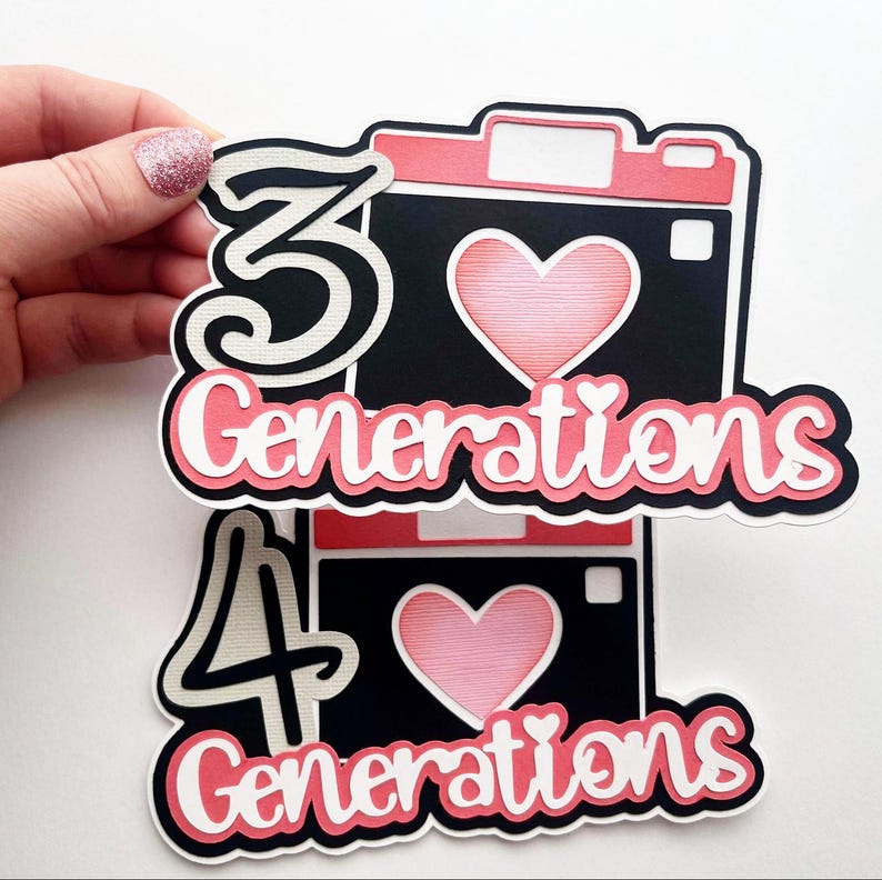 Family Generation Scrapbook Title 3 or 4 Generations Pick One Paper ...