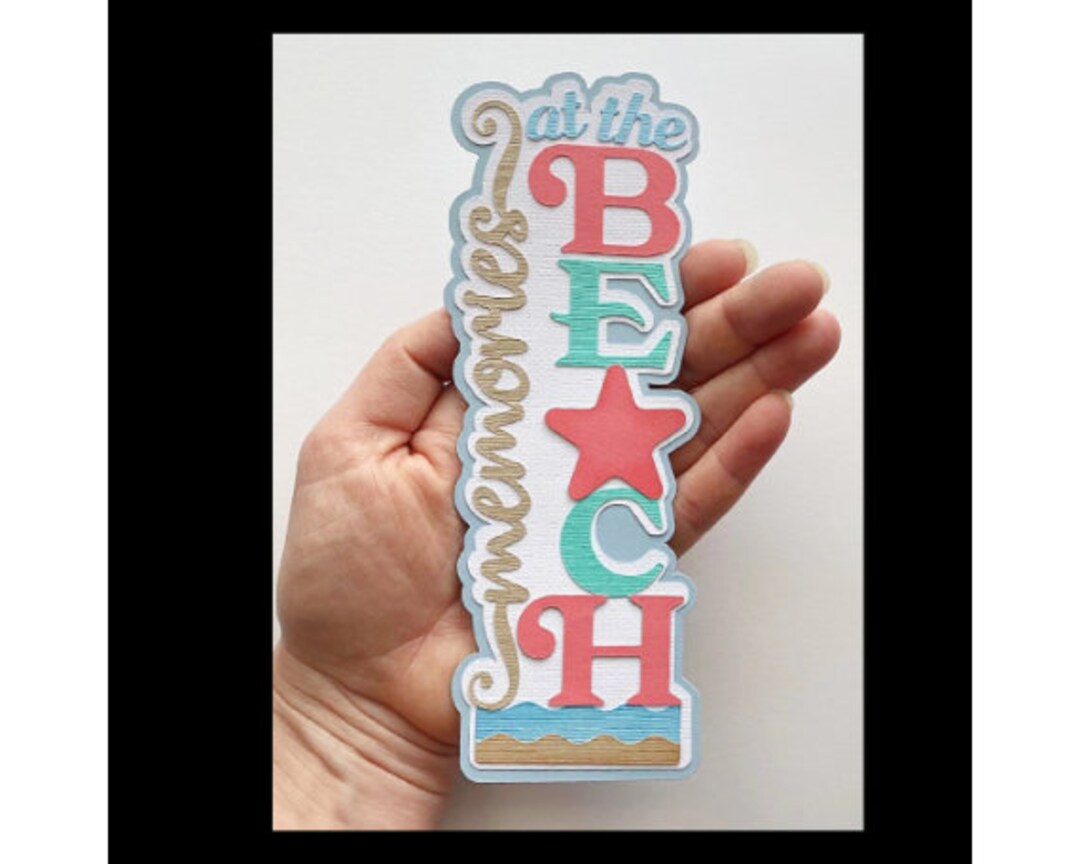 Beach Scrapbook Title Memories at the Beach, Vertical Orientation ...