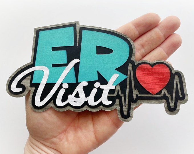 Hospital Medical Embellishment Scrapbook Title ER Visit. Doctor Kids ...