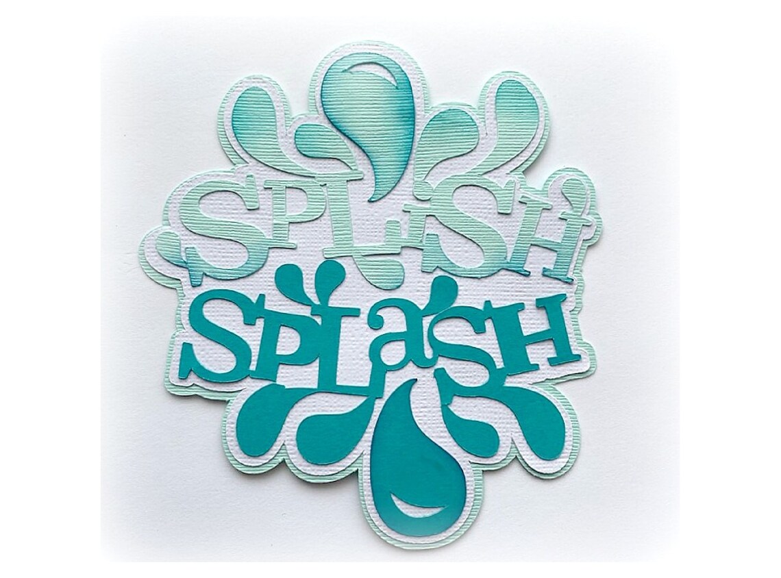Swim Scrapbook Title Splish Splash. Made to Order Paper Piecing for ...