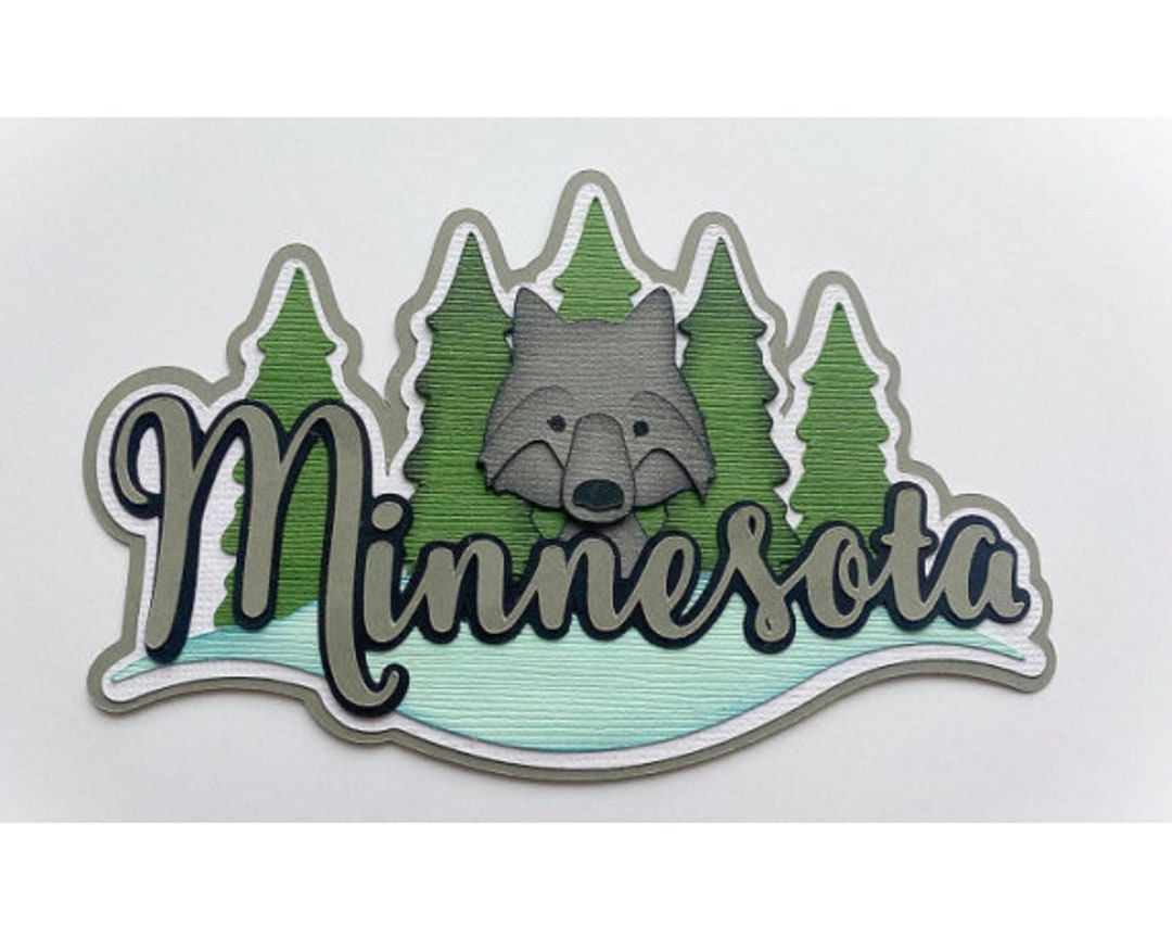 Minnesota Scrapbook Embellishment State Title Premade Paper Piecing for ...