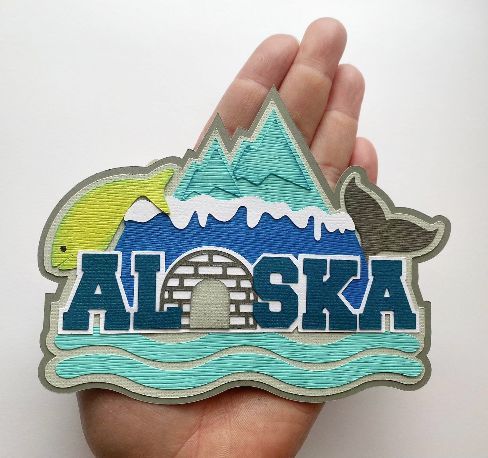 Alaska Scrapbook Embellishment State Travel Vacation Title, Premade ...