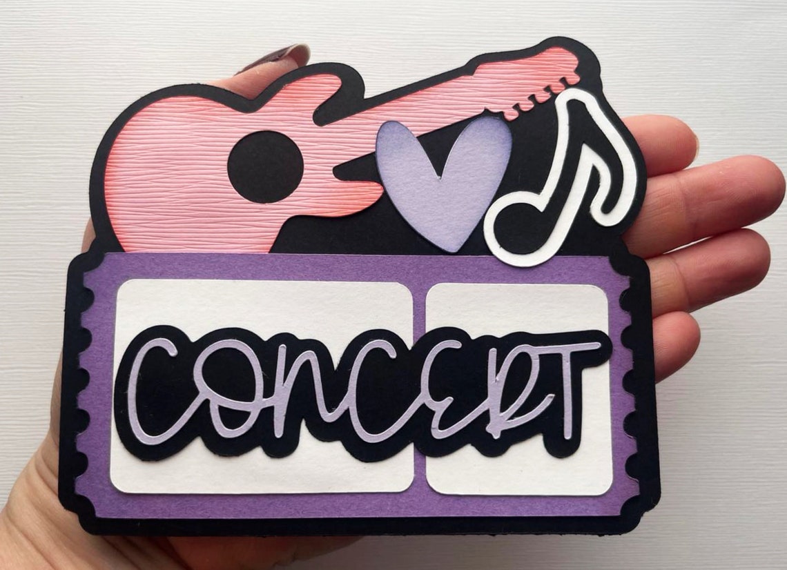 Concert Scrapbook Embellishment, Concert Band Music 1989 Theme a ...
