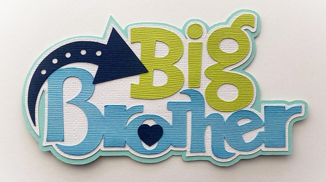 Brother Scrapbook Embellishment Big Brother Title, Made to Order Paper ...