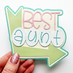 Scrapbook Title Aunt Theme. A Layered Die Cut Paper Piecing for ...