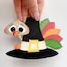 Scrapbook Thanksgiving Turkey Hiding Behind Pilgrim Hat, A Premade ...