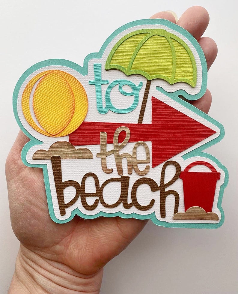 Beach Embellishment Scrapbook to the Beach Title Premade - Etsy